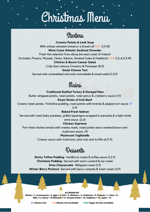 Menus – The Brewery Bar and Restaurant Letterkenny, Co. Donegal
